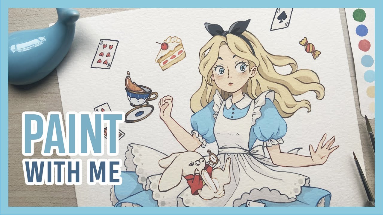 🐇 Painting characters of Alice in Wonderland with Himi gouache // by ...
