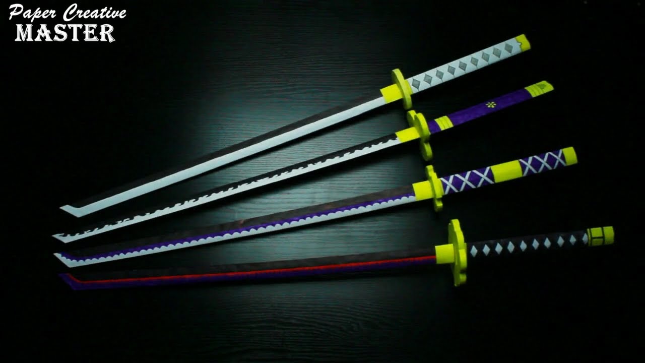 How to make a Zoro Sword out of paper / One Piece / Zoro sword - YouTube