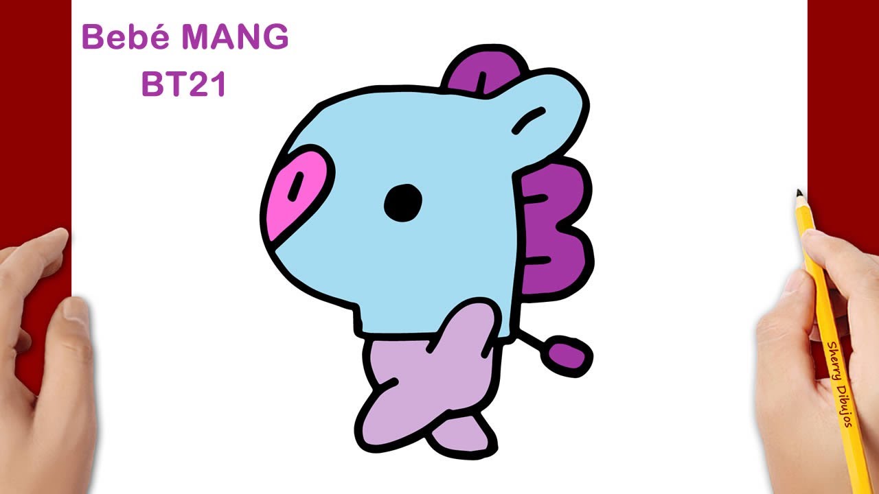 CÓMO DIBUJAR BEBE MANG DE BT21 / J-HOPE BTS - YouTube