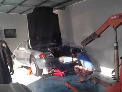 1993 Mercedes benz 600SL engine removal - YouTube