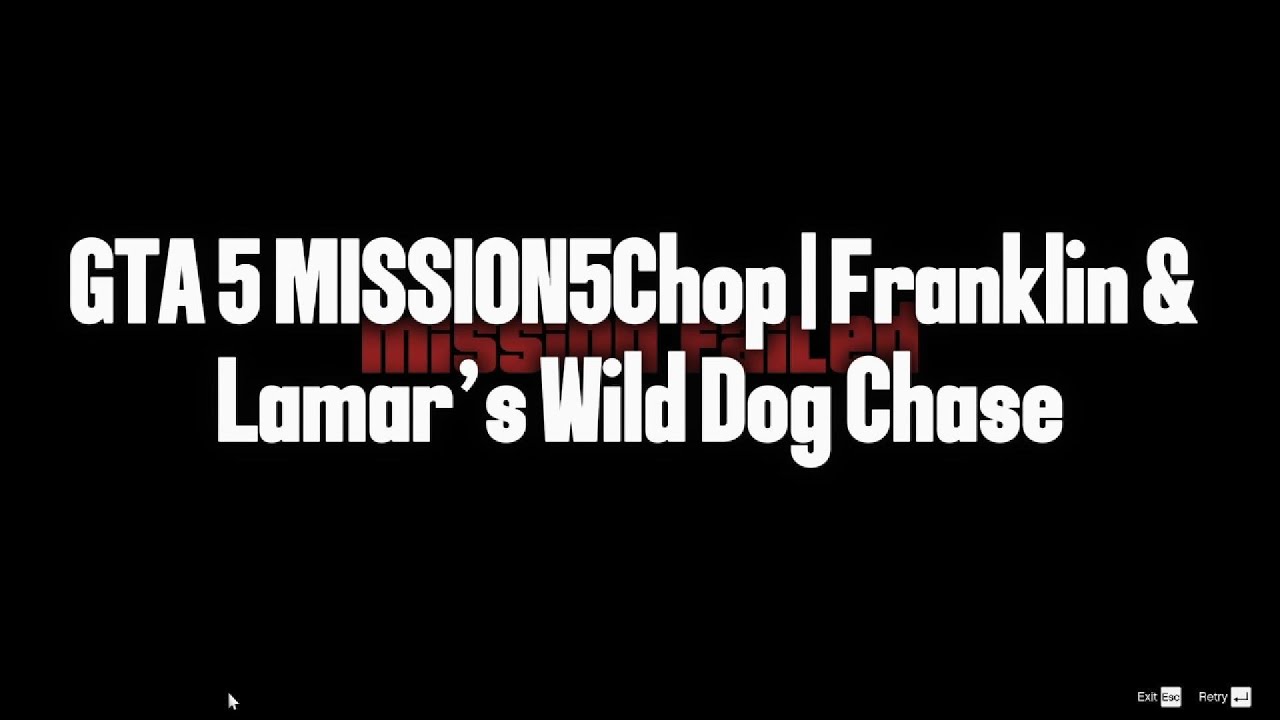 GTA 5 - Mission 5: Chop | Franklin & Lamar’s Wild Dog Chase | Full ...
