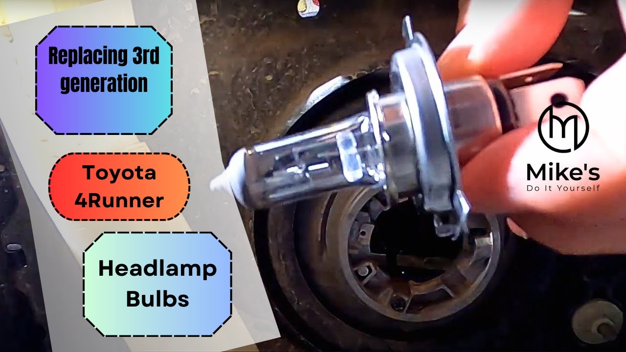 Replacing 3rd Gen 4Runner Headlamp Bulbs - YouTube