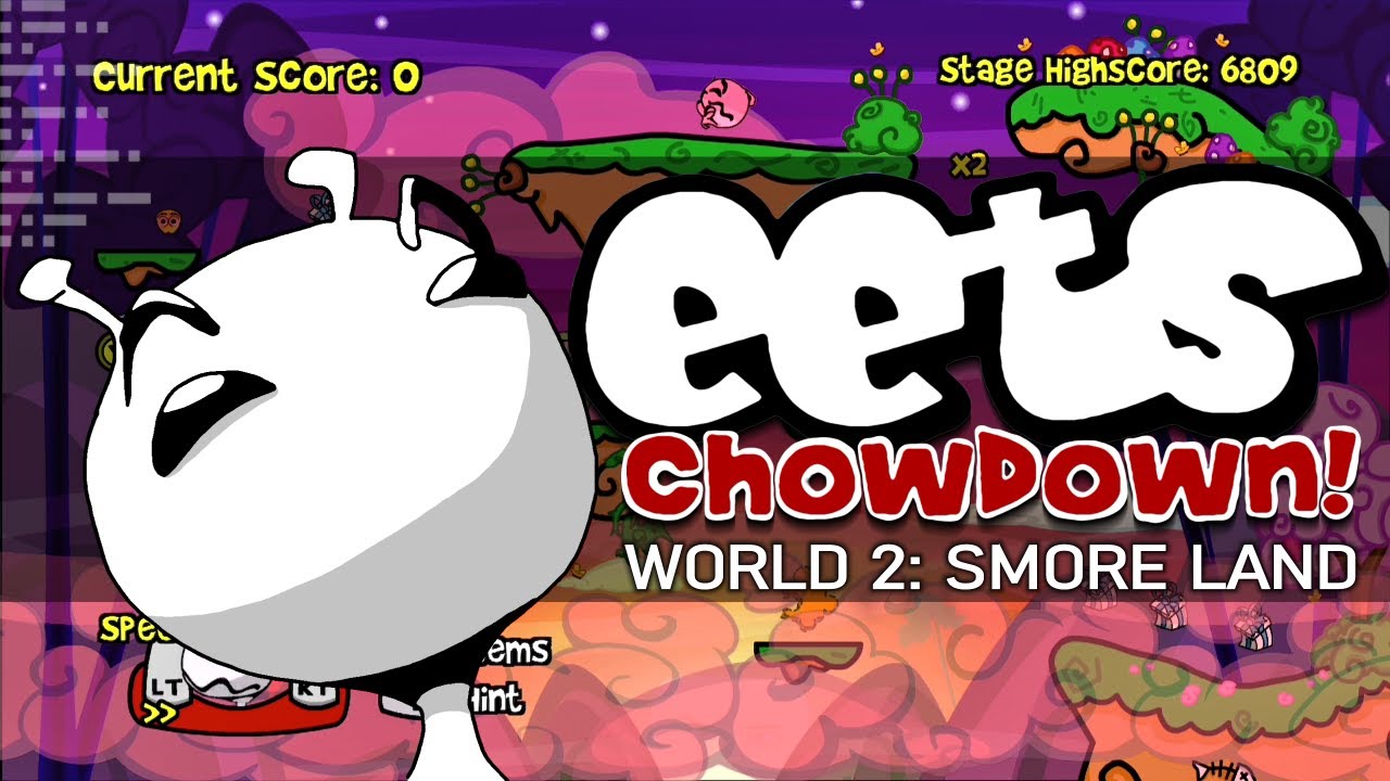 Eets ChowDown! | World 2: Smore Land | Xbox 360 - YouTube