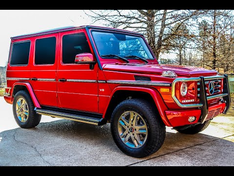 2015 MERCEDES G550 G WAGON MARS RED DESIGNO BROWN NAPPA DVD 12K MILES ...