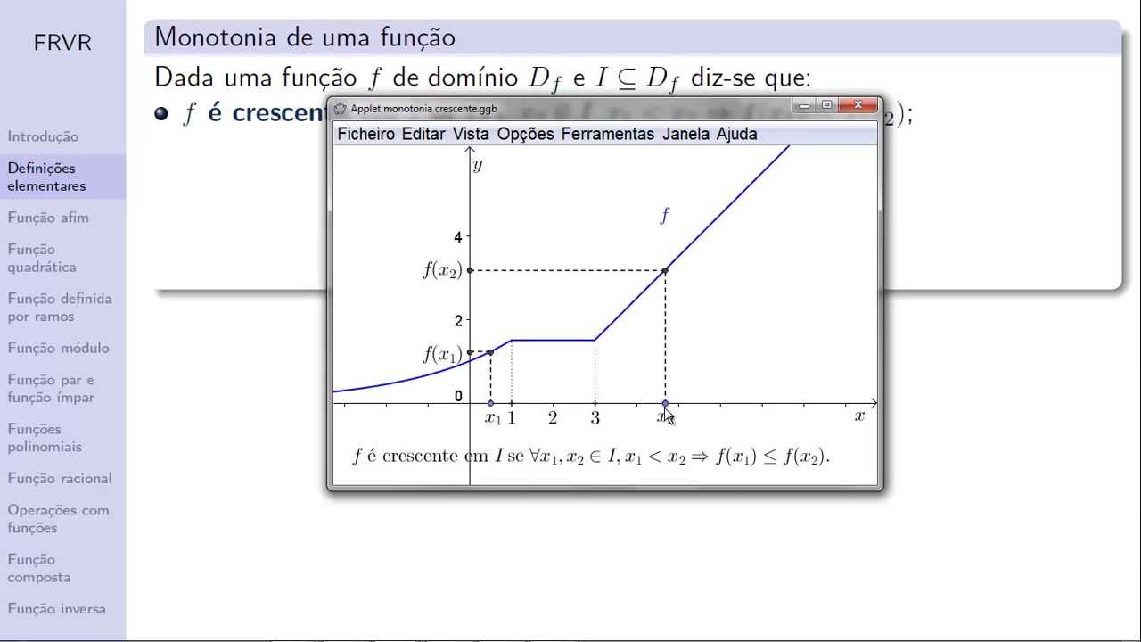 A Função Real De Variável Real Definida Por