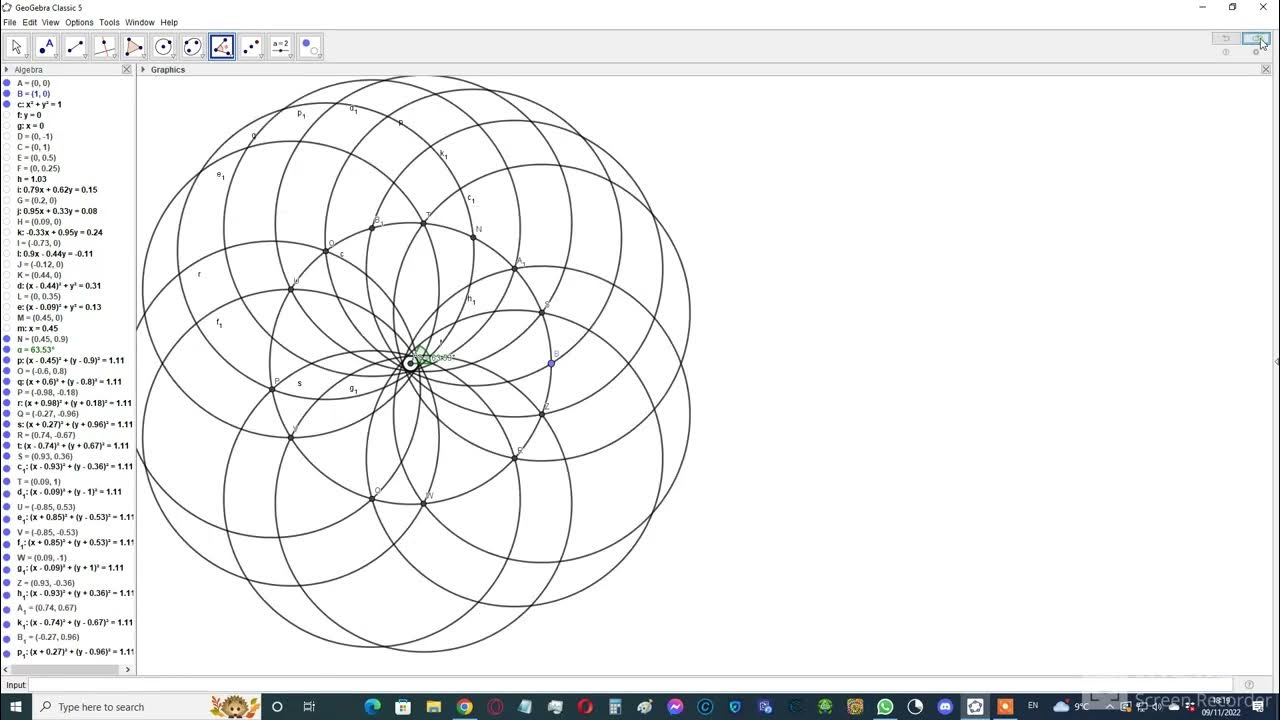 how to construct a regular 17-sided polygon with straightedge and compass - YouTube