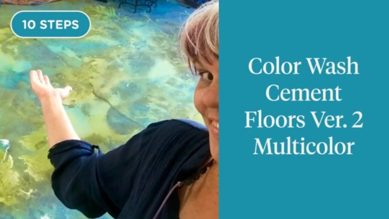 Color Wash Your Cement Floor Ver. 2 Multicolor - YouTube