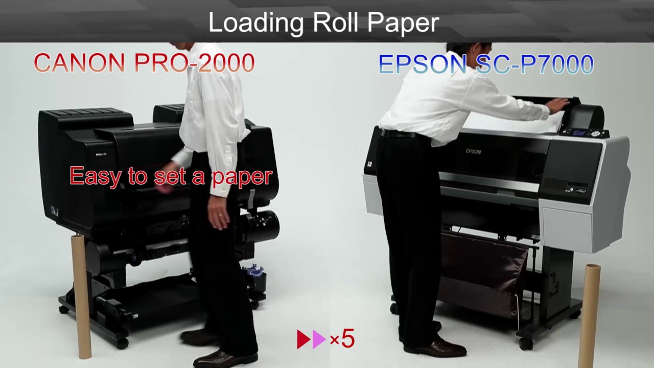 CANON iPF PRO2000 vs EPSON SC P7000 - YouTube