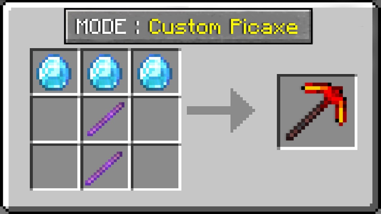 Minecraft but There are CUSTOM PICKAXE... - YouTube