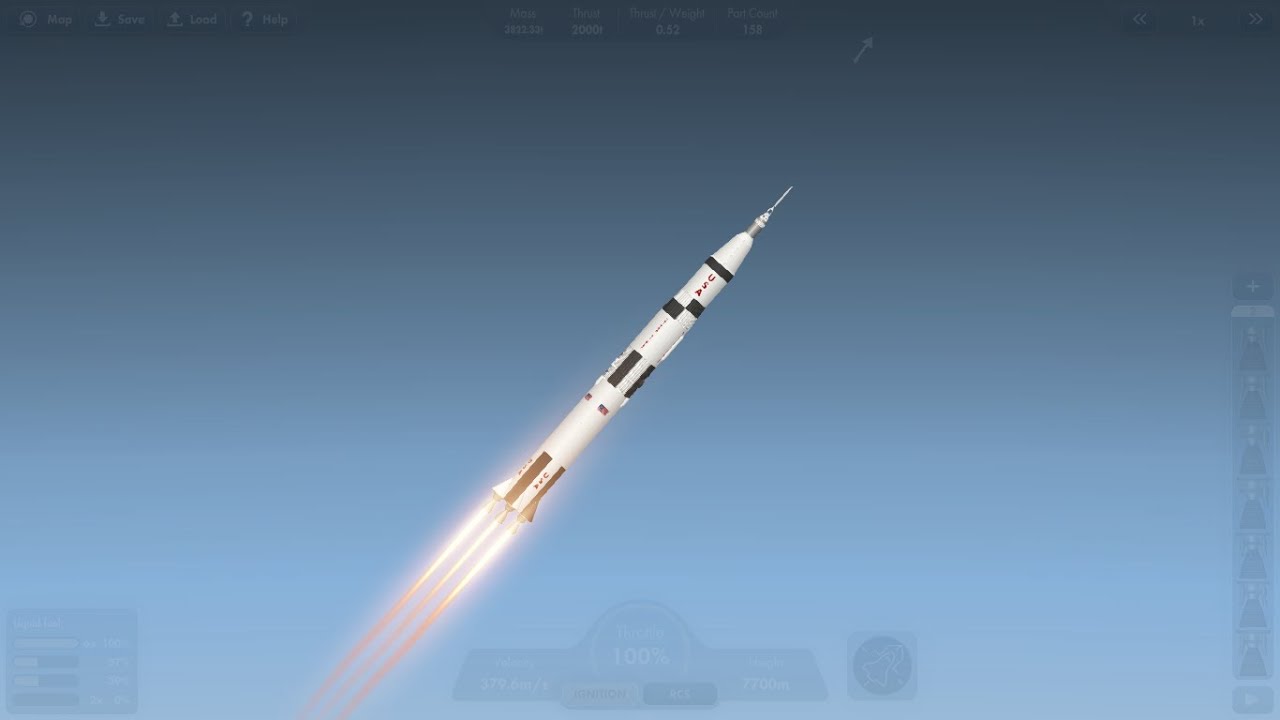 The Apollo Programme's Mighty Saturn V - Spaceflight Simulator - YouTube