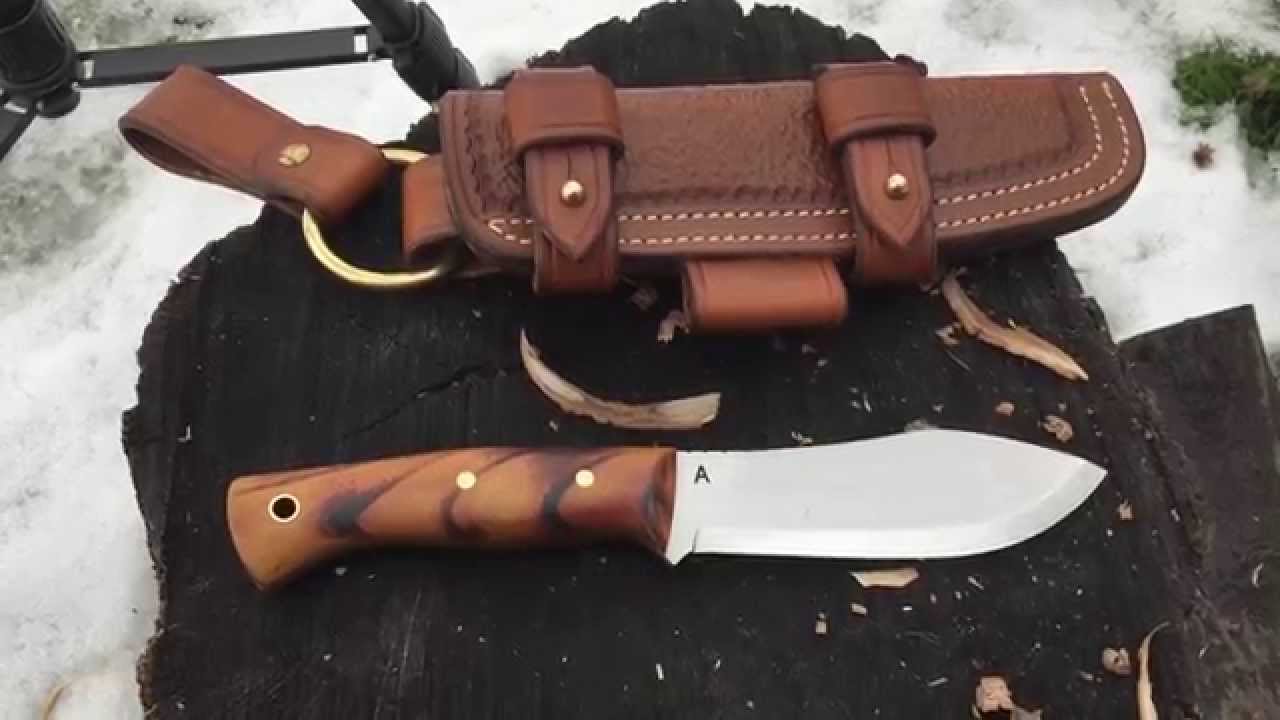 *SNEAK PEAK* AA Forge Huntsman and Voyager Leatherworks sheath. - YouTube