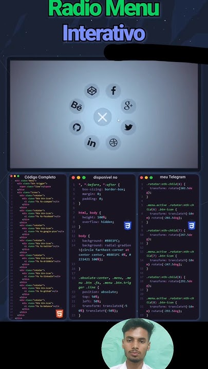 Radio menu Interativo HTML and CSS code for coding #webdevelopment ...