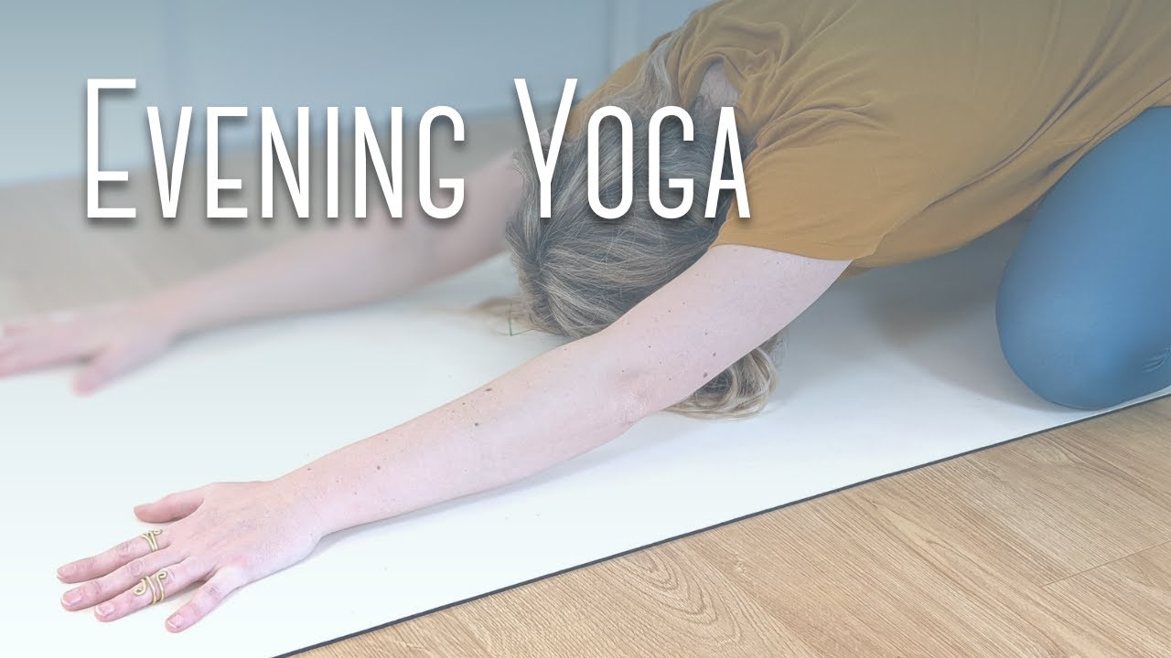 Quick Evening Yoga Stretch to relax and calm before bed - YouTube