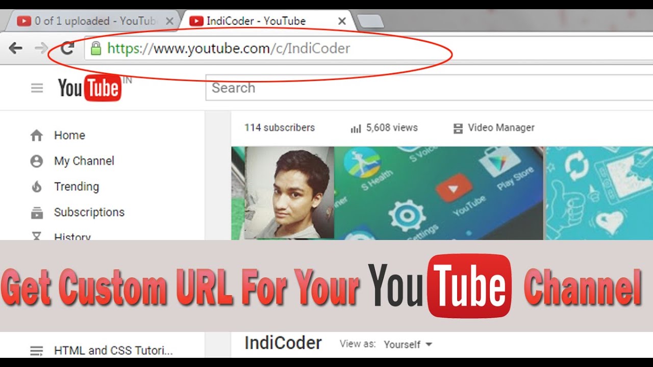 How To Get A Custom URL For Youtube Channel | Hindi - YouTube