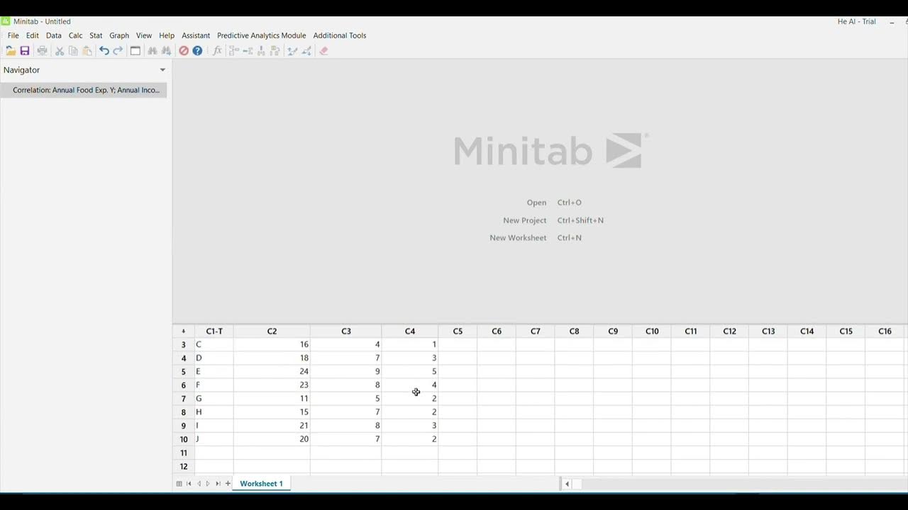 Minitab: Construct the correlation matrix شرح - YouTube