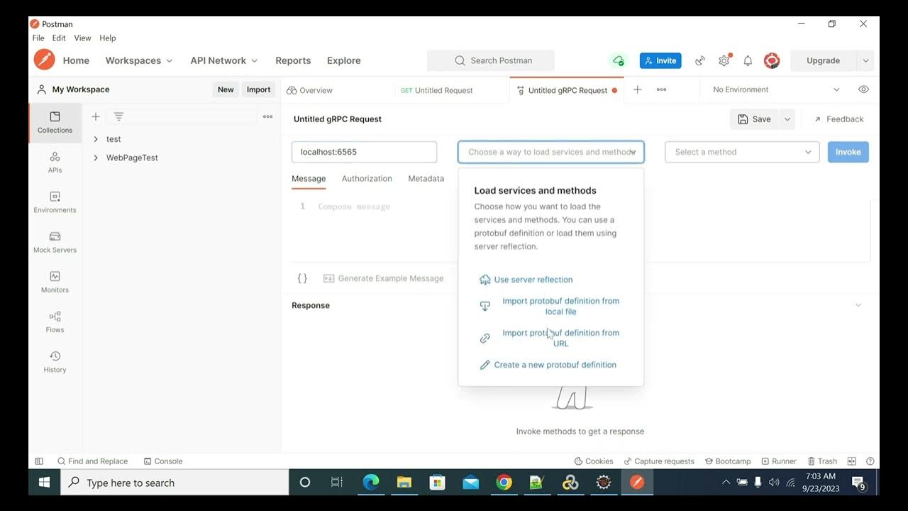 How to Create gRPC Request from Postman - YouTube
