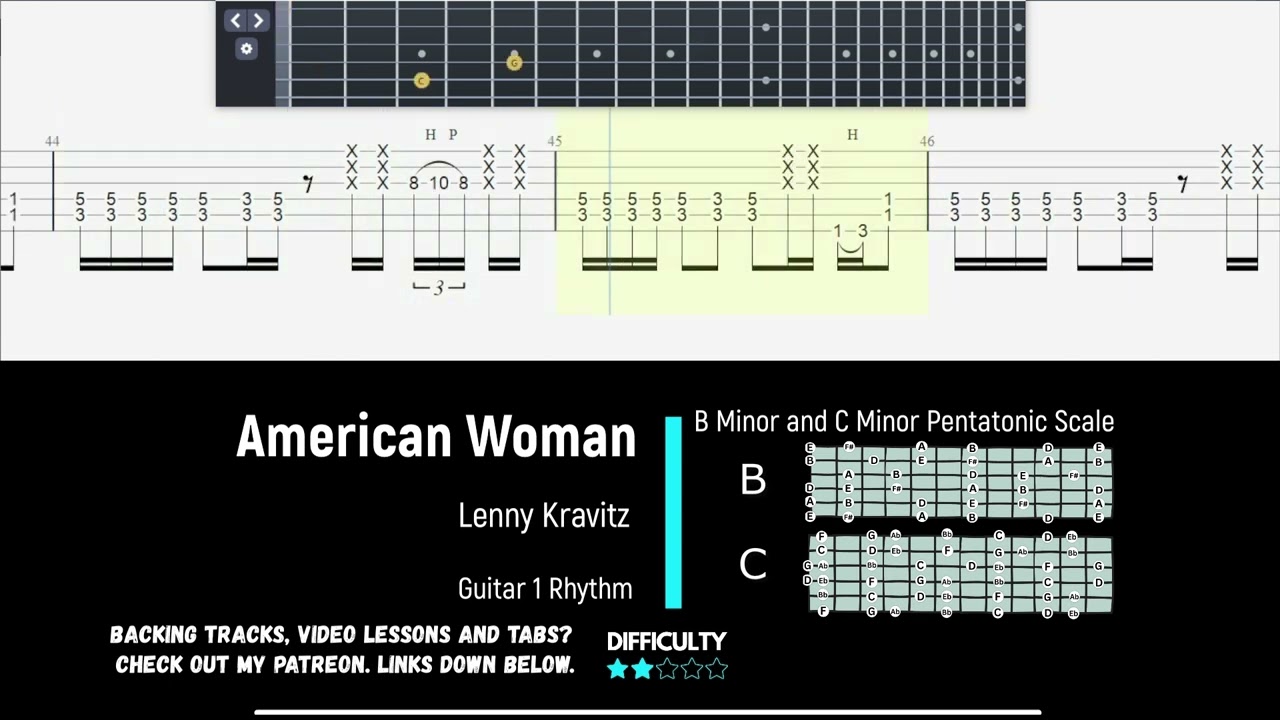 American Woman Guitar Chords