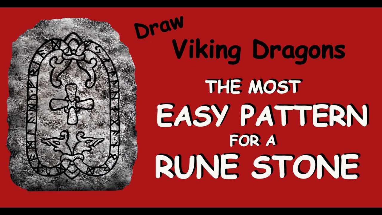 Draw Viking Dragons & Paint a Rune Stone - YouTube