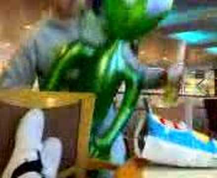 dancing green man - YouTube