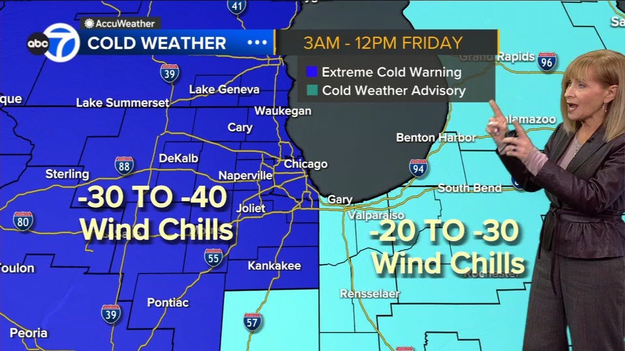 ABC7 AccuWeather Forecast: Extreme Cold Warning Friday - YouTube
