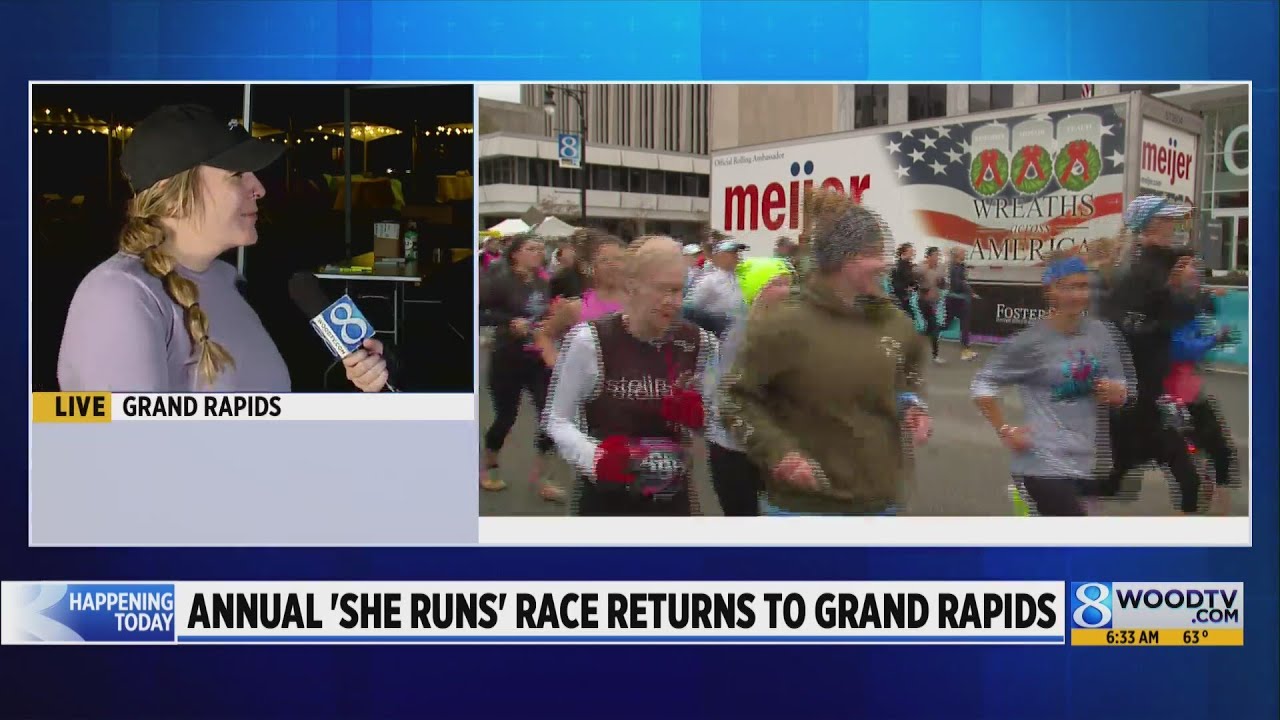 Annual She Runs Race held in Grand Rapids - YouTube