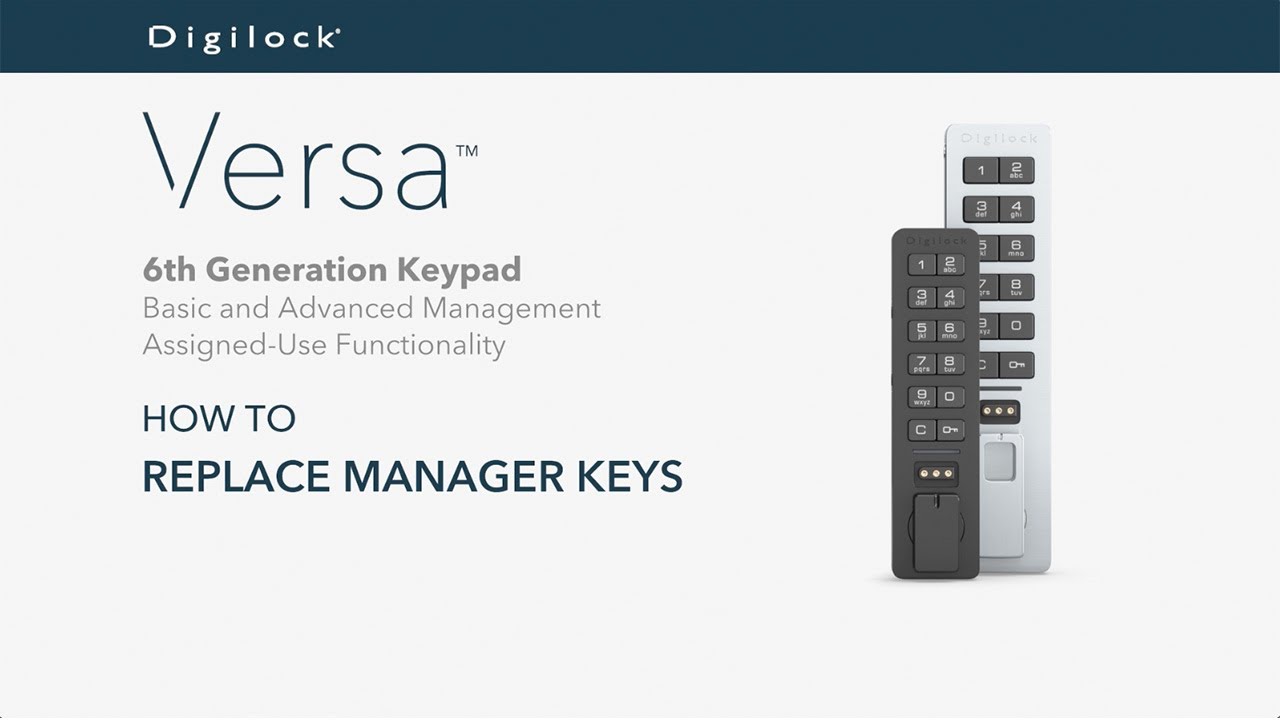 How to Replace Manager Keys | Versa Keypad | Assigned Use - YouTube