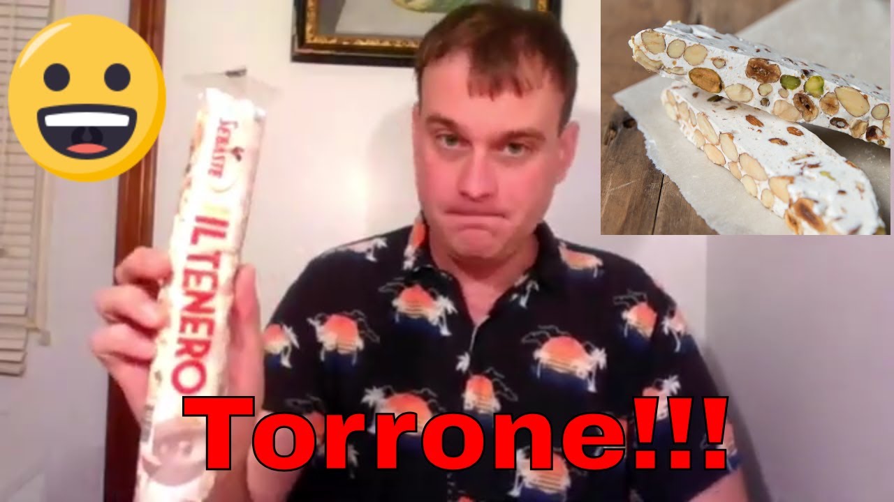 First Time Eating a Torrone! (Italian Candy Bar) - YouTube