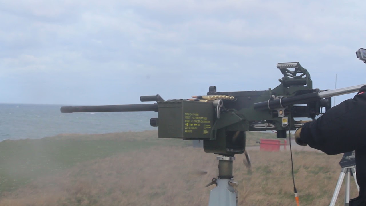 Firing M2HB heavy machine gun with Softmount - YouTube