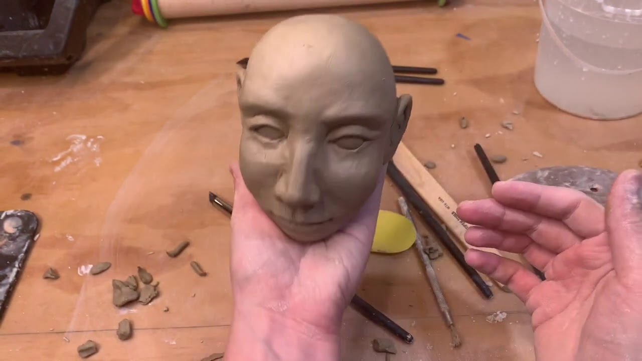 Sculpting a Pinch Pot Head: The Final Touches - YouTube