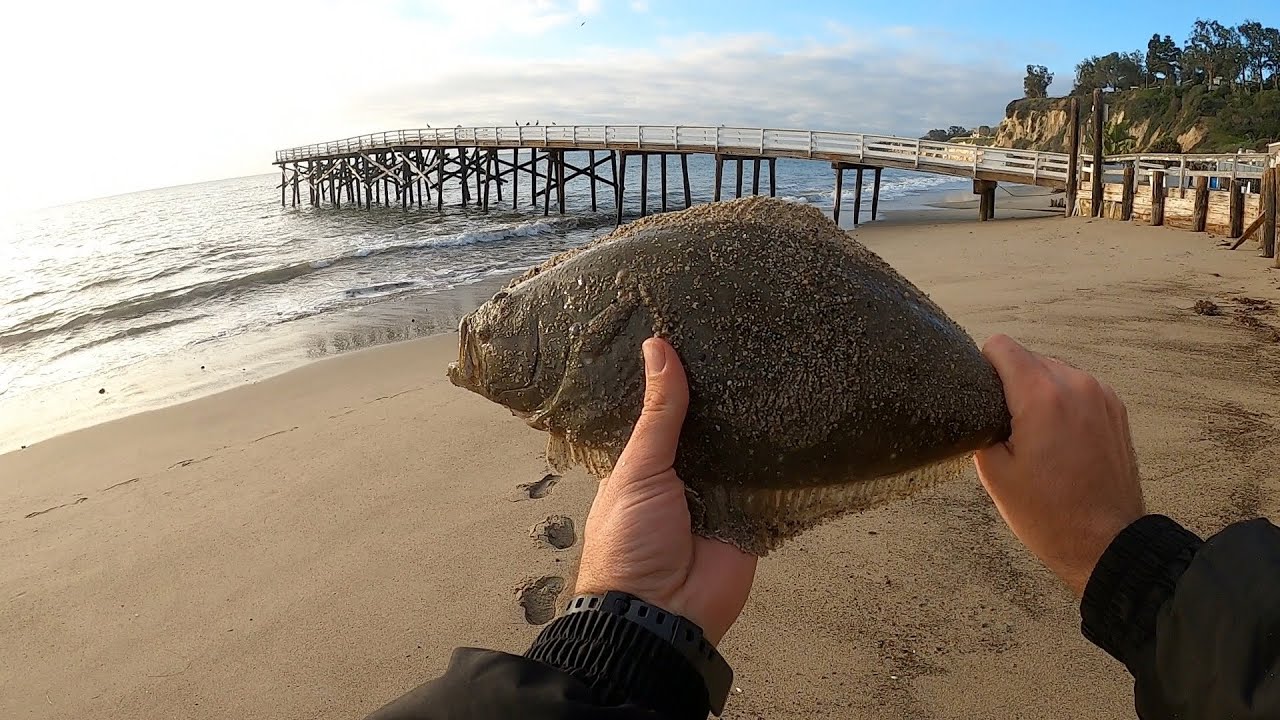 Winter Surf Fishing for Halibut - YouTube