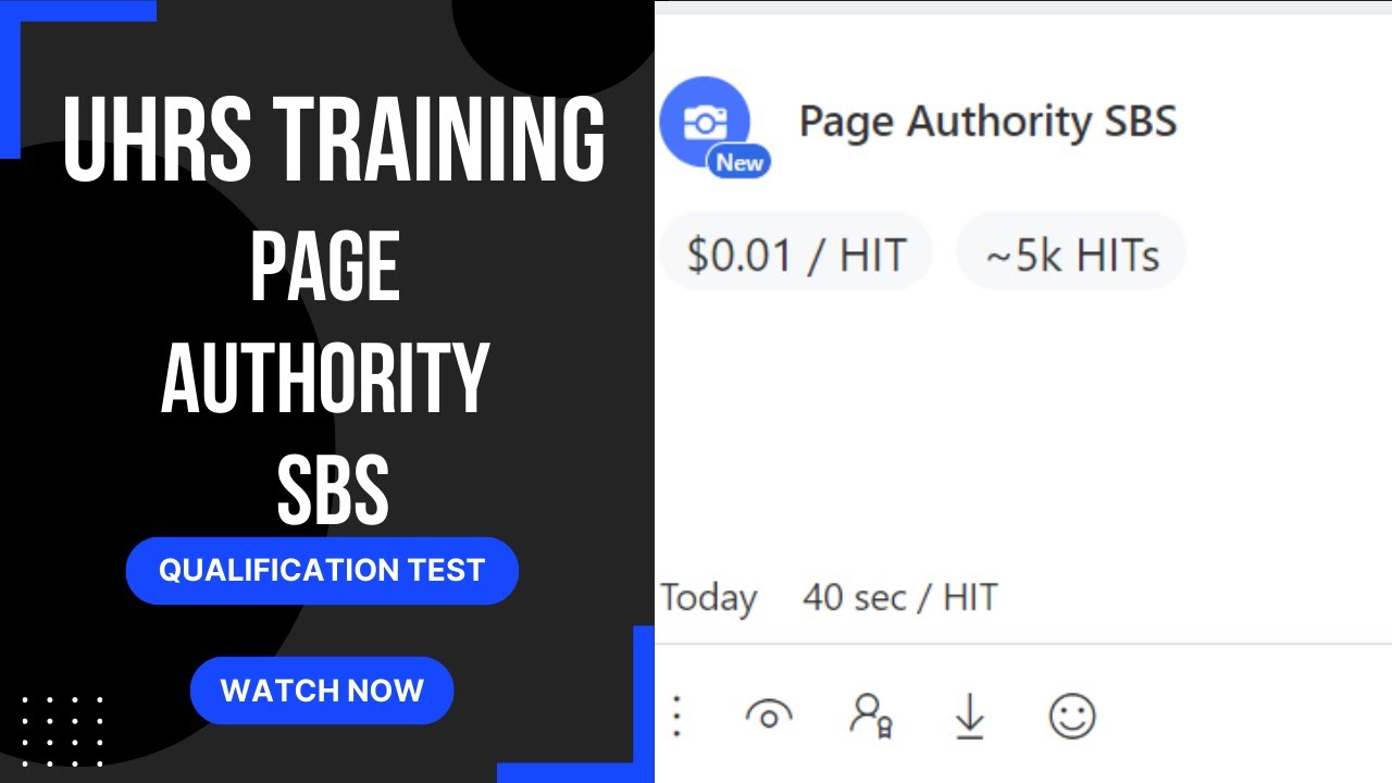UHRS Qualification: Page Authority SBS - YouTube