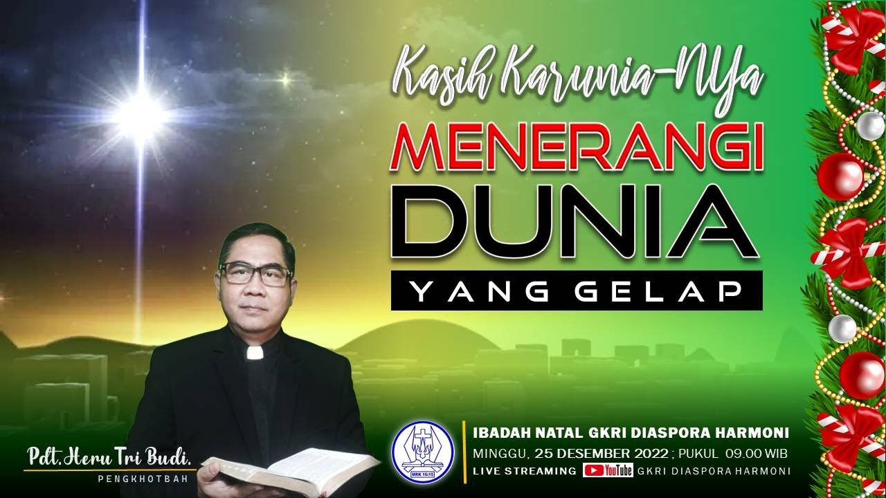 Ibadah Minggu GKRI Diaspora Harmoni - 25 Des 2022 - YouTube
