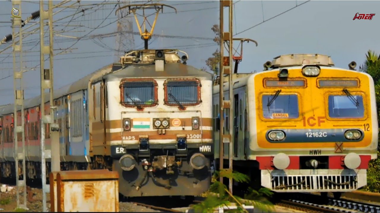 kuntighat/KJU 😮 হাওড়া - কাটোয়া লাইনের ট্রেন🔥(PART 2) Dangerous Train ...