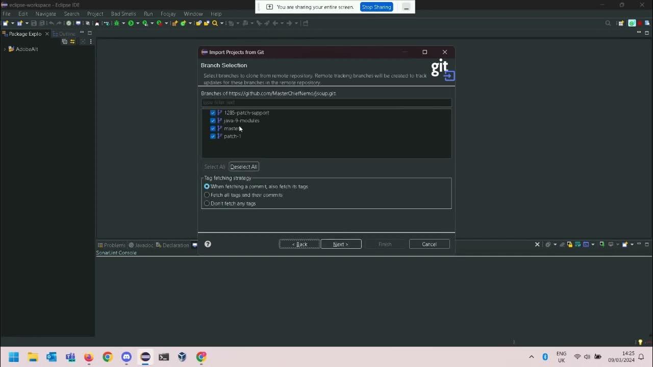 Importing a remote repository with Eclipse and EGIT - YouTube