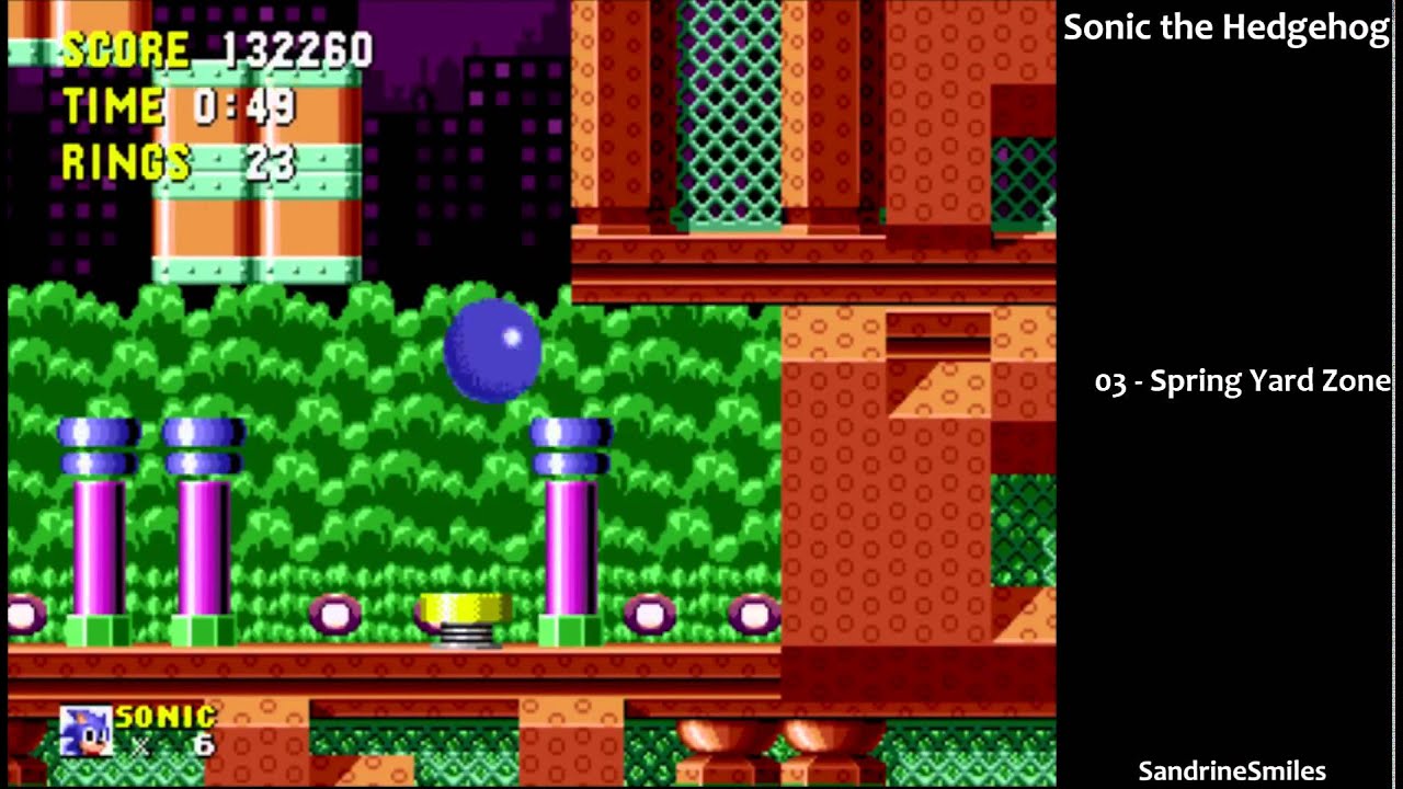 Sonic the Hedgehog - Zone 3 - Spring Yard Zone - YouTube