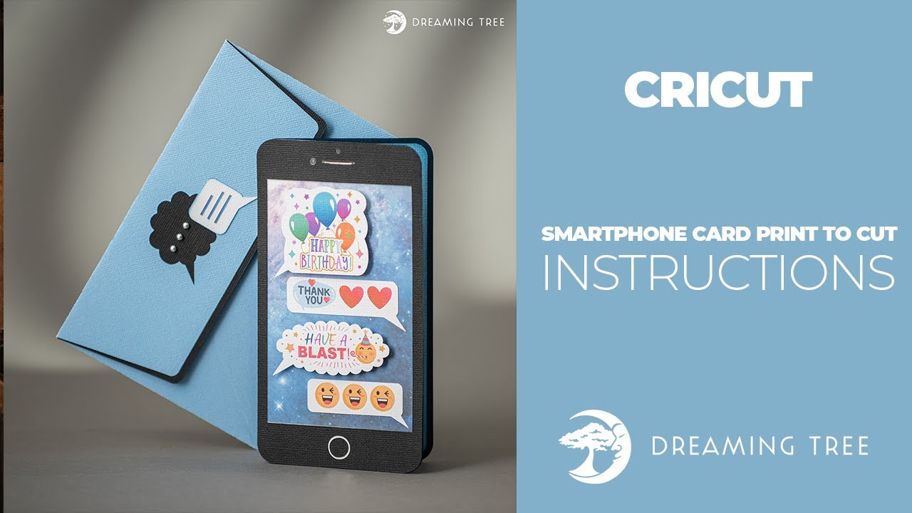 Smartphone Card SVG - PNG Print To Cut Tutorial - Cricut Design Space ...