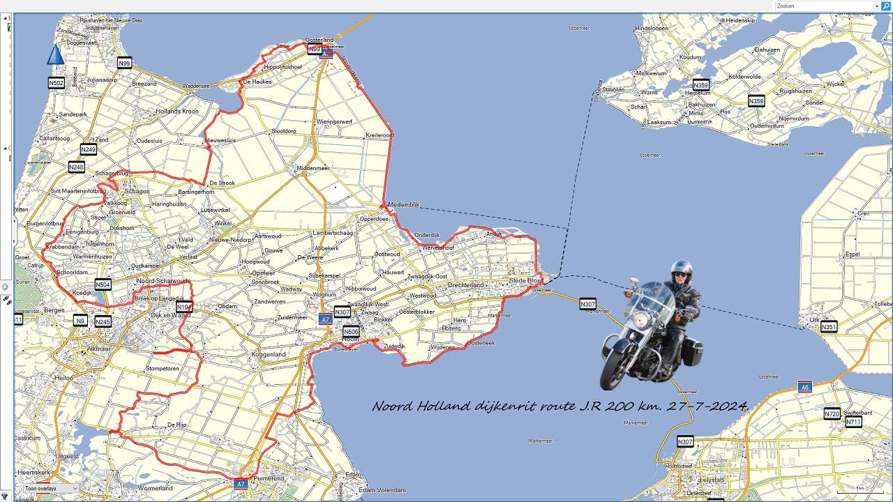 Noord Holland dijkenrit route J.R 200 km. 27-7-2024. Prachtige zonnige ...