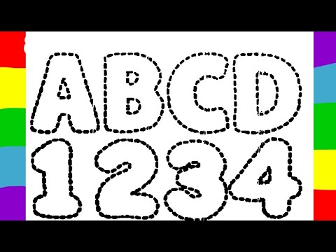 ABCD tracing| ABCD tracing and colouring| 1234 tracing and colouring 