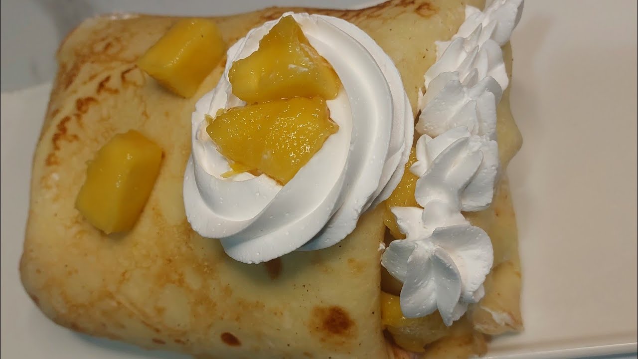 mango crepes | soft and fluffy mango crepes | easy recipe - YouTube