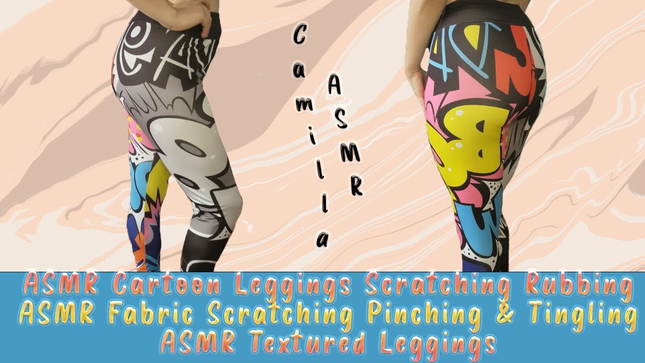 ASMR Cartoon Leggings Scratching ASMR Fabric Scratching Pinching ...