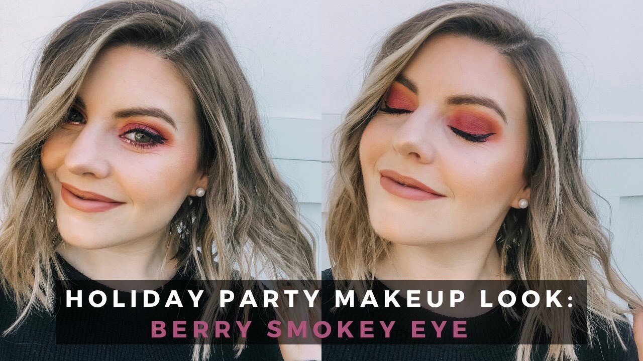 HOLIDAY PARTY MAKEUP LOOK: BERRY SMOKEY EYE - YouTube