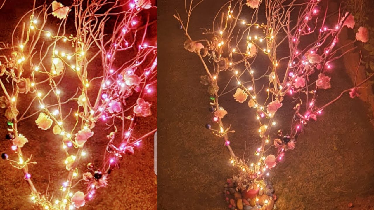 DIY Lawn Décor From A Dried Tree | Naz Art & Craft | Tutorial | - YouTube