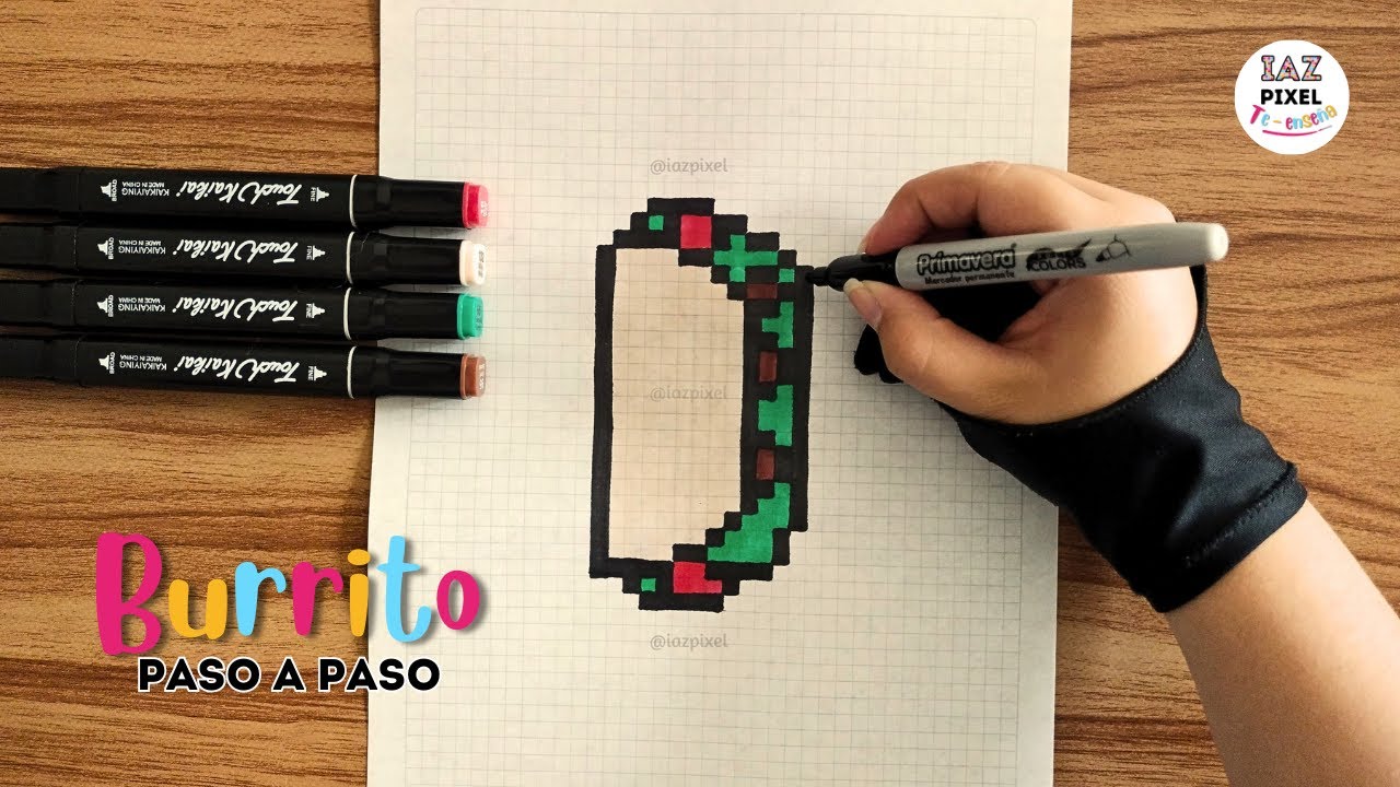 Como pintar un BURRITO en PIXEL ART – Tutorial paso a paso #burrito # ...