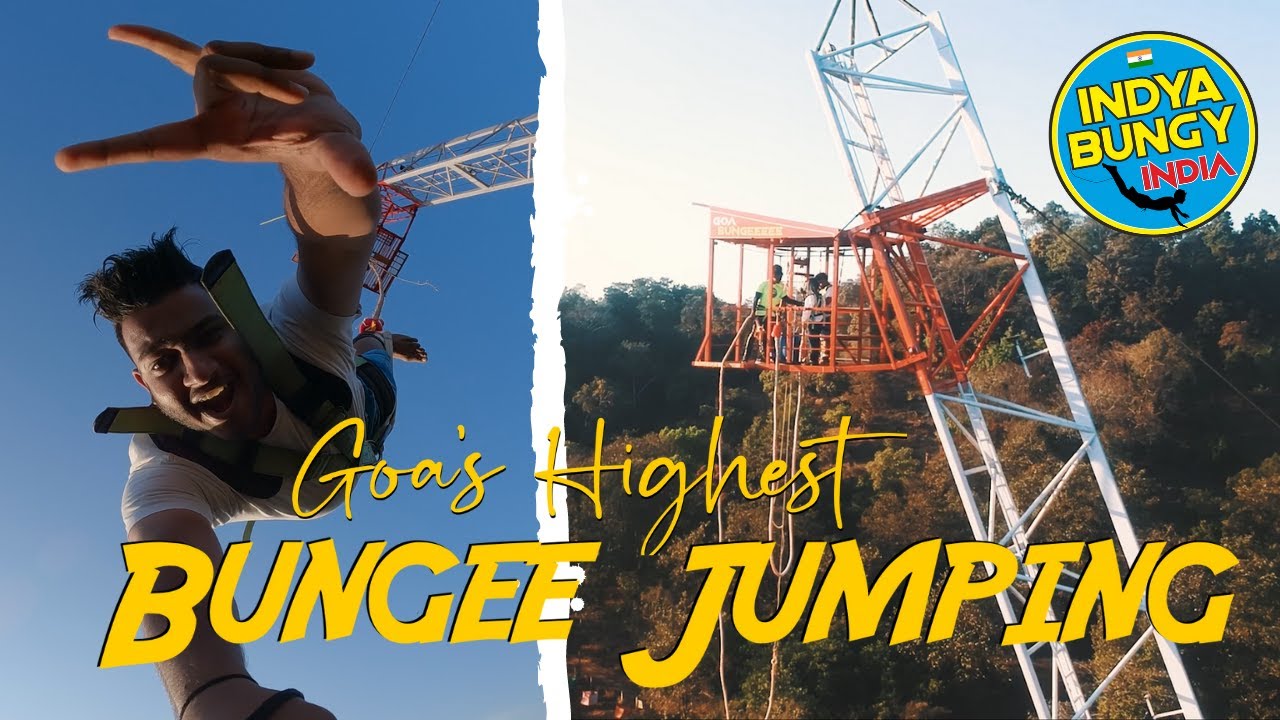 Goa's Highest Bungee Jumping l Vlog l Indya Bungy l 61 Mtrs Height l ...