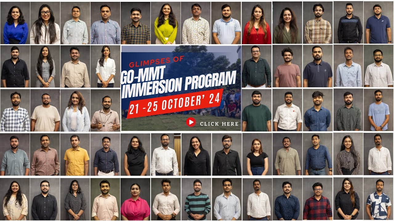 Glimpses of GO-MMT Immersion Program | 21st to 25th Oct 2024 - YouTube