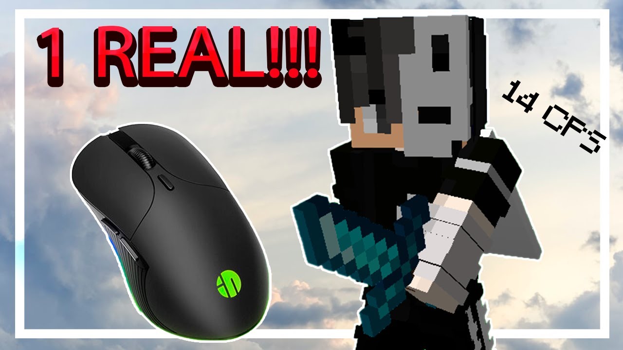 JOGANDO COM MOUSE DE 1 REAL DO ALIEXPRESS-Minecraft Skywars Mushmc ...