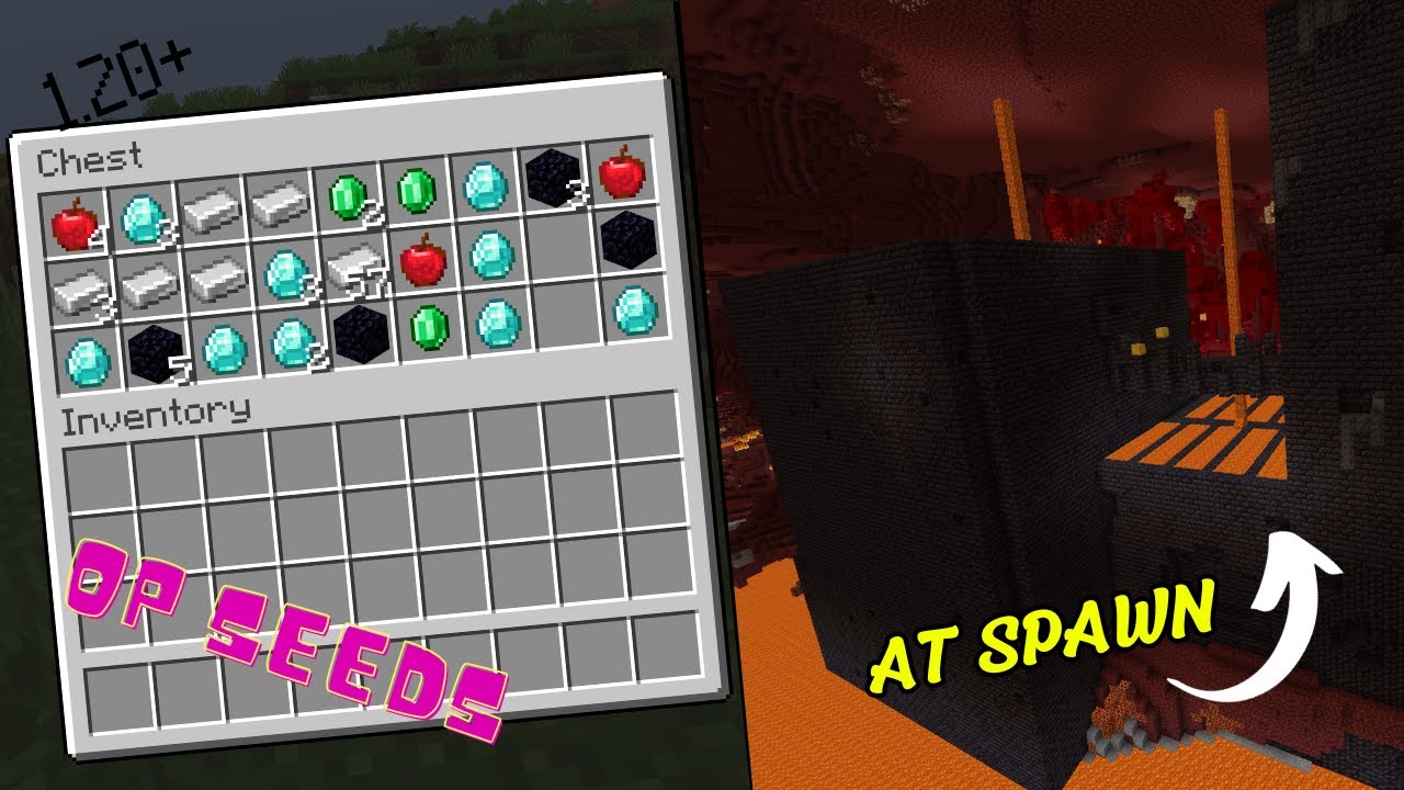 OP seeds with diamonds! minecraft 1.20| #minecraft #top20 #seeds - YouTube