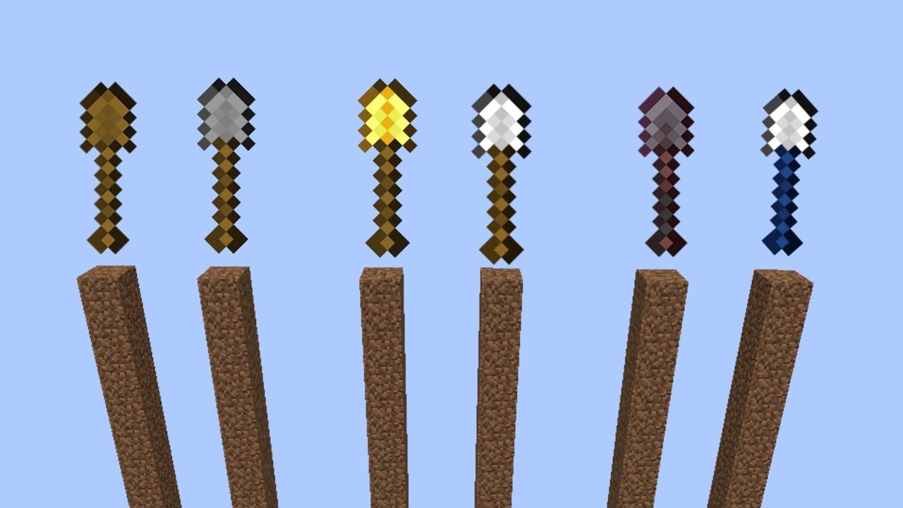 best shovel in Minecraft - YouTube