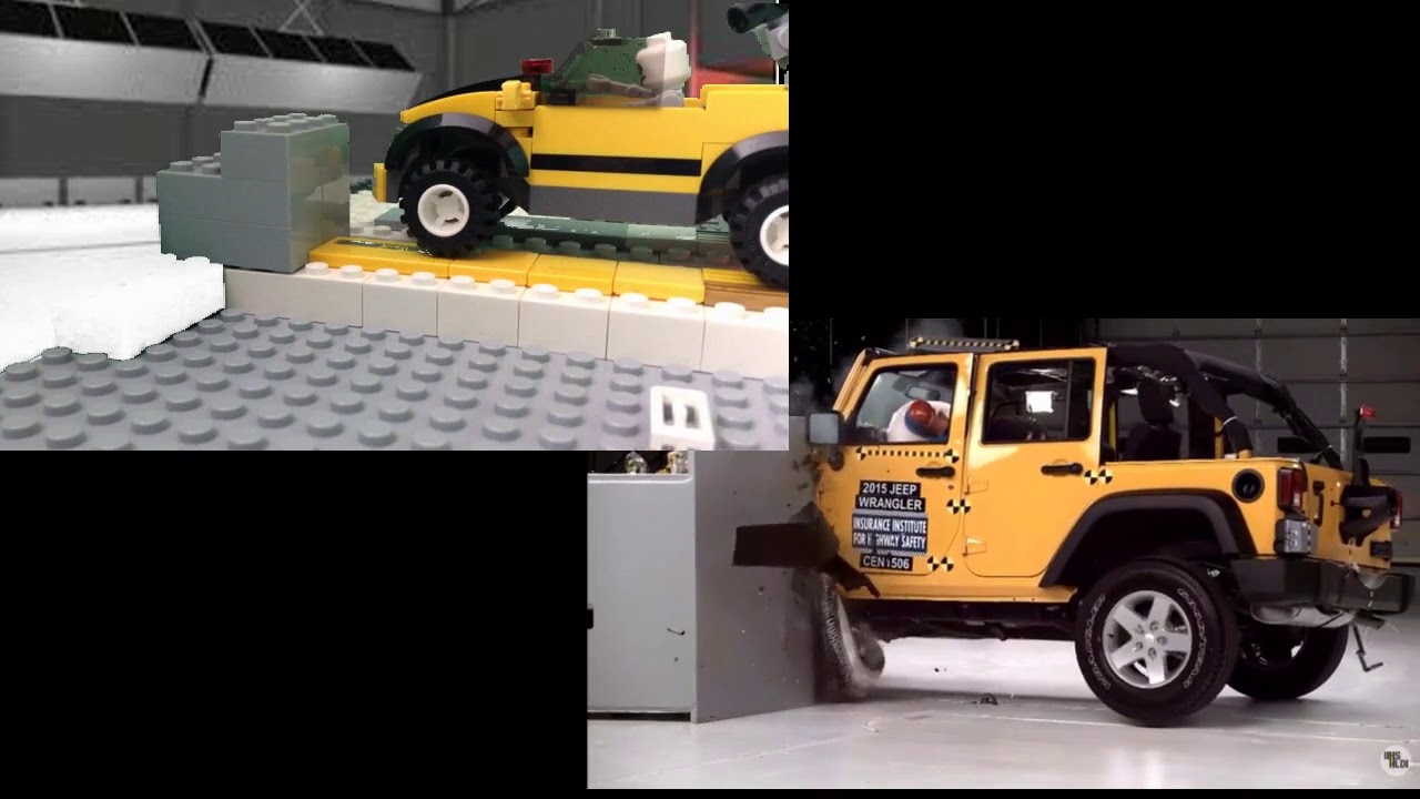 (Old Video) IIHS Lego Crash Test (Side By Side Comparison) - YouTube