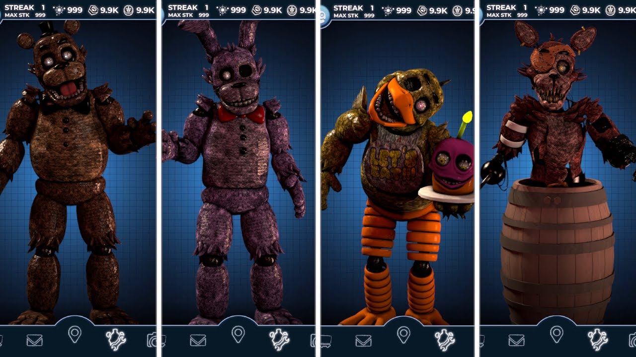 FNAF Stylized Animatronics Workshop Animations - YouTube